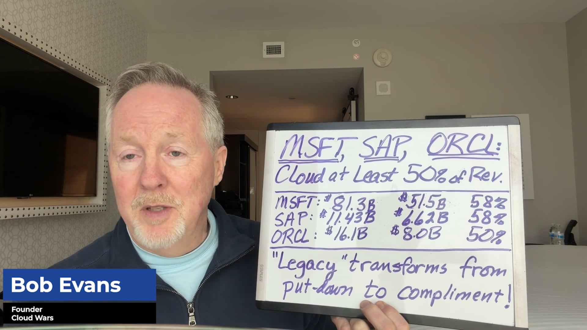 Microsoft, SAP, Oracle: Cloud at Least 50% of Revenue - Cloud Wars